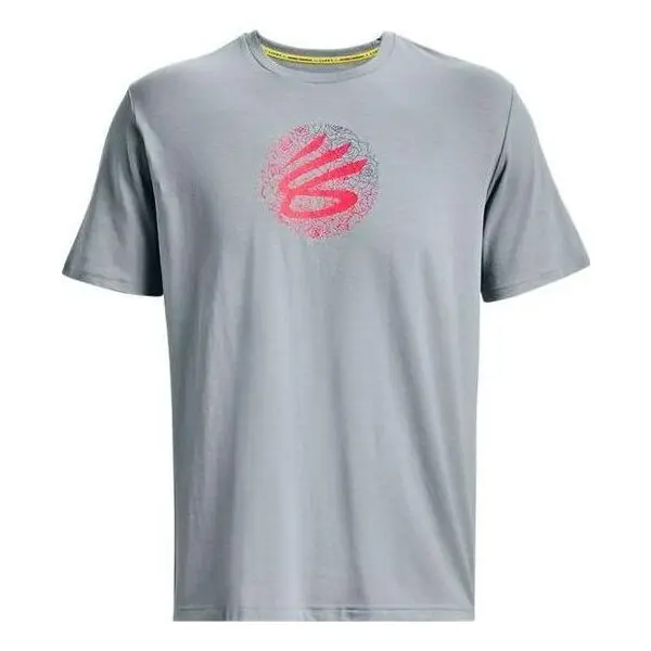 Under Armour Curry Mothers Day Logo T-shirt 'grey Pink - Grey/pink