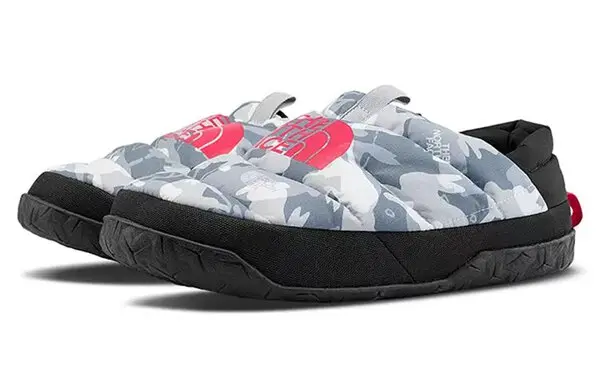 The North Face Nuptse Mules - Grey/black/pink
