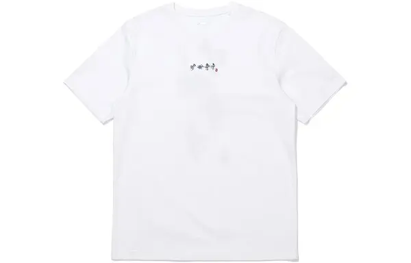 LI-NING Graphic Printed T-shirt 'white Blue - White/blue