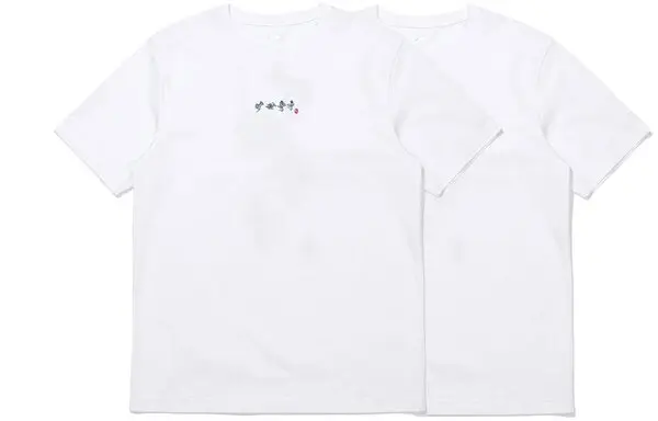 LI-NING Graphic Printed T-shirt 'white Blue - White/blue