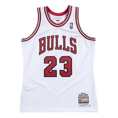 Mitchell & Ness Michael Jordan Chicago Bulls 1995-96 Authentic Jersey - White/red