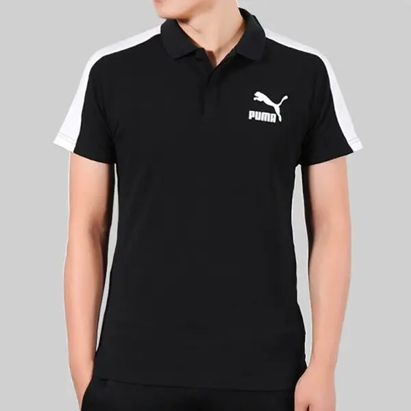 PUMA Iconic T7 Polo Shirt 'black White - Black/white