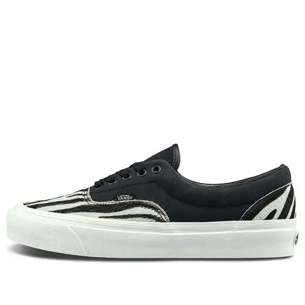 VANS Low Top Zebra Print Casual Skateboarding Sneakers - Black