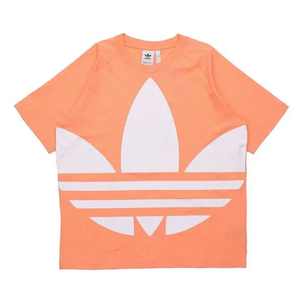 Adidas Originals Big Trefoil Boxy Tee Large Logo Printing - Pink