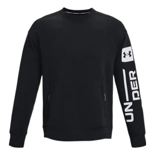 Under Armour Summit Knit Graphic Crew Sweatshirt - Black/white