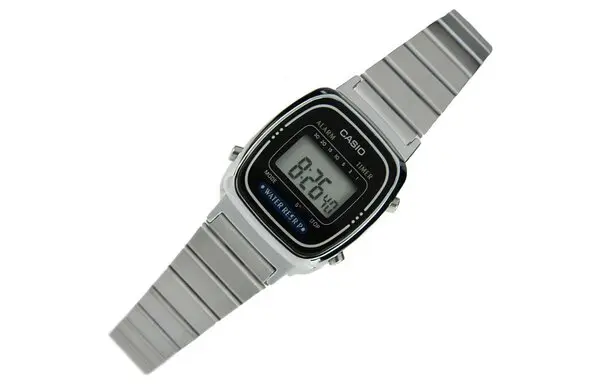 Casio Digital Watch With Stainless Steel Bracelet - Silver