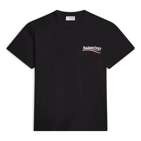 Balenciaga Political Campaign Logo T-shirt - Black