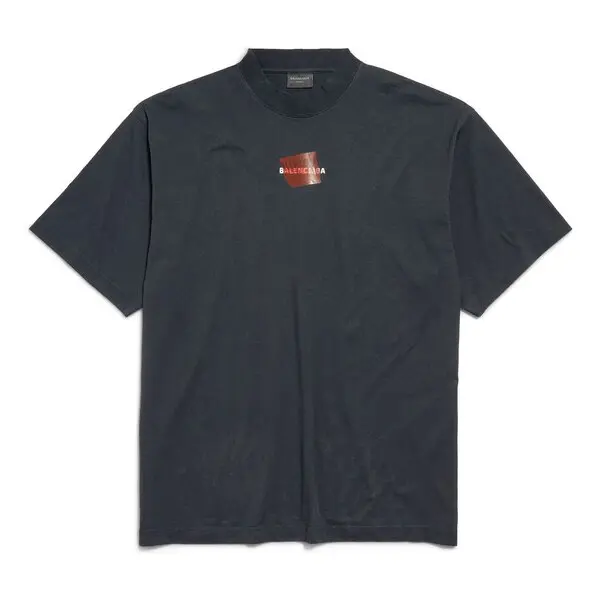 Balenciaga Taped Back T-shirt 'black - Black/white/red