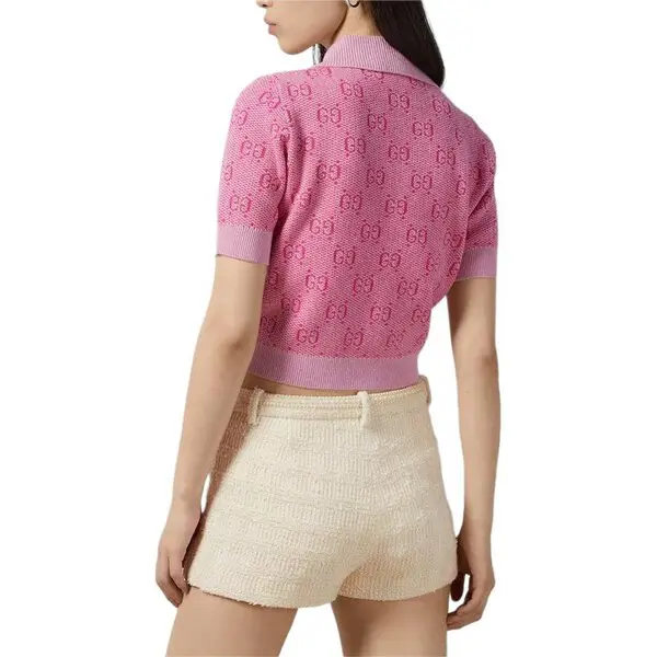 Gucci Gg Wool Jacquard Polo Shirt