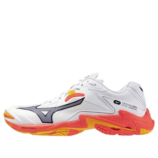 Mizuno Wave Lightning Z8 "daybreaker Pack" Athletic Sneakers - White/fiery Coral/citrus