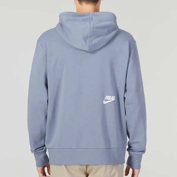Nike Logo Printing Drawstring Hooded Casual Blue