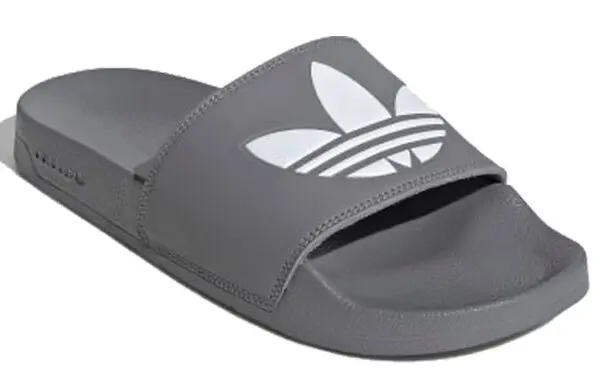 Adidas Adilette Lite Slides With Trefoil Logo - Grey