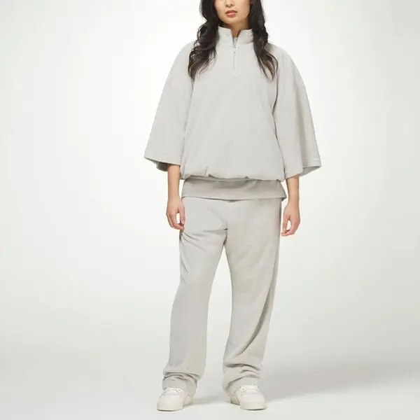 Adidas Basketball Velour 1/2-zip Sweatshirt