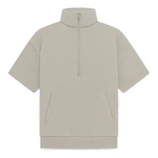 Fear Of God Drop2 Ss23 3/4 Sleeve Half Zip Pullover - Grey
