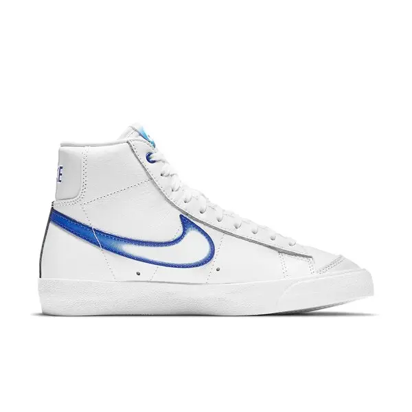 Nike Blazer Mid '77 High Top Sneakers - White/blue