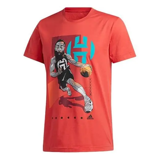 Adidas Basketball Sports Short Sleeve - Red