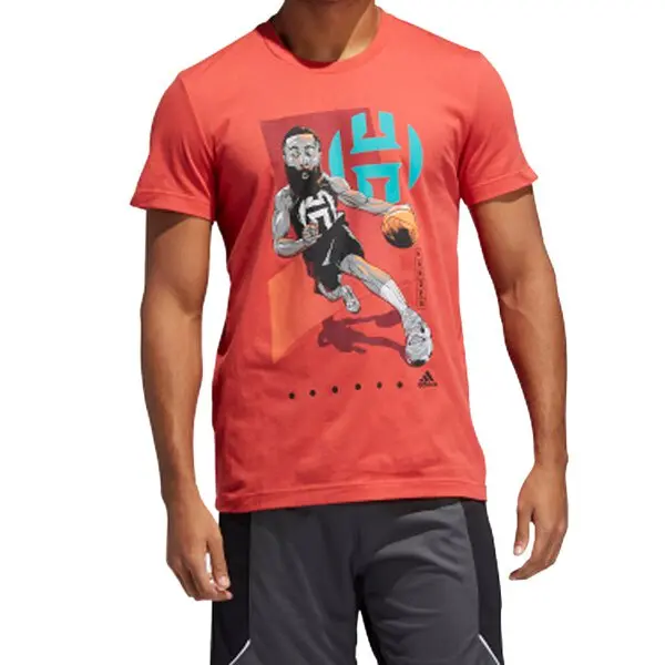 Adidas Basketball Sports Short Sleeve - Red
