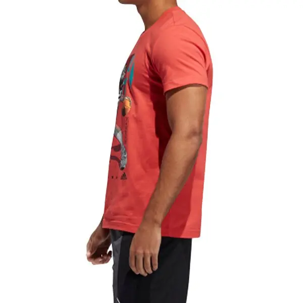 Adidas Basketball Sports Short Sleeve - Red