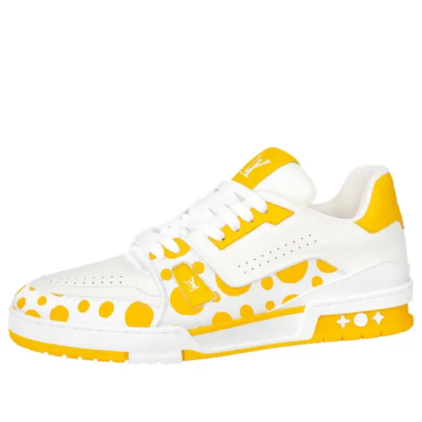 LOUIS VUITTON X Yayoi Kusama High Top Sneakers - White/yellow