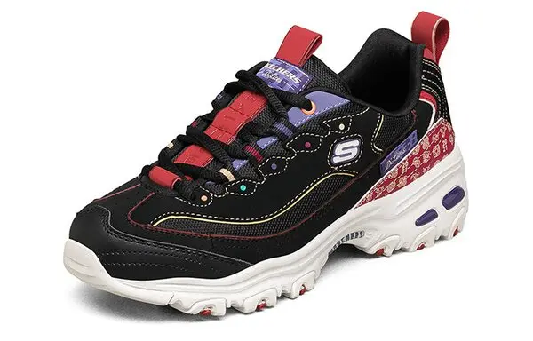 Sketchers D'lites Low Top Sneakers - Black