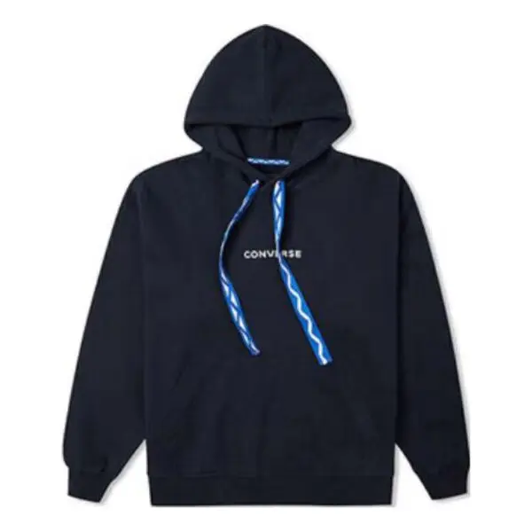 CONVERSE Embroidered Hoodie - Black/blue