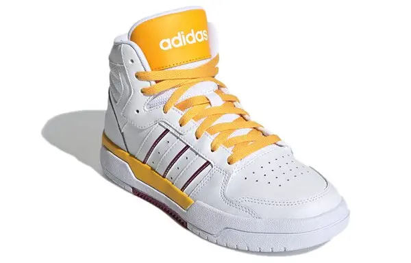 Adidas Entrap Mid High Top Sneakers - White/yellow