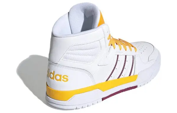 Adidas Entrap Mid High Top Sneakers - White/yellow