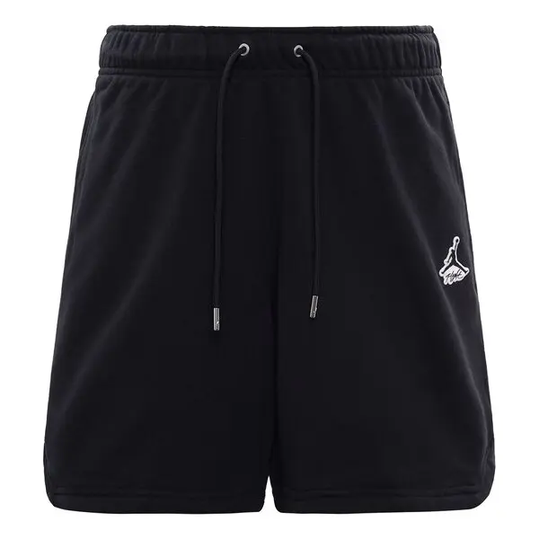 JORDAN Essentials Logo Pattern Lacing Sports Shorts - Black
