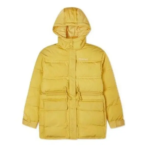 CONVERSE Hooded Down Cargo Jacket - Yellow