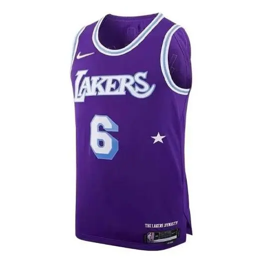 Nike X Nba La Lakers Lebron James 6 Jersey - Purple