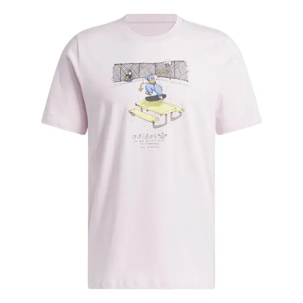 Adidas Originals Henry Jones Los Angeles T-shirt 'almost Pink - Almost Pink/multicolor