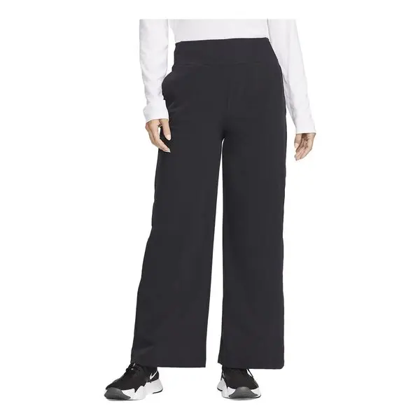 Nike Dri-fit Bliss Wide-leg Training Trousers - Black/clear