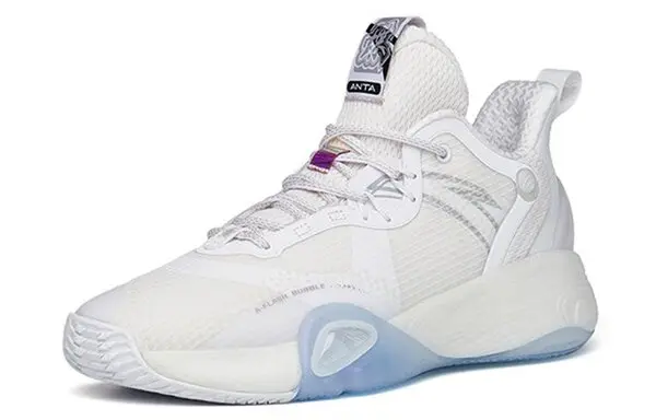 ANTA Bubble Bomb High Top Sneakers - White/cool Grey
