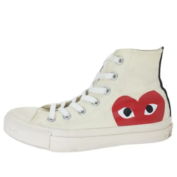 CONVERSE X Comme Des Garcons Play Chuck 70 Hi Sneakers - White