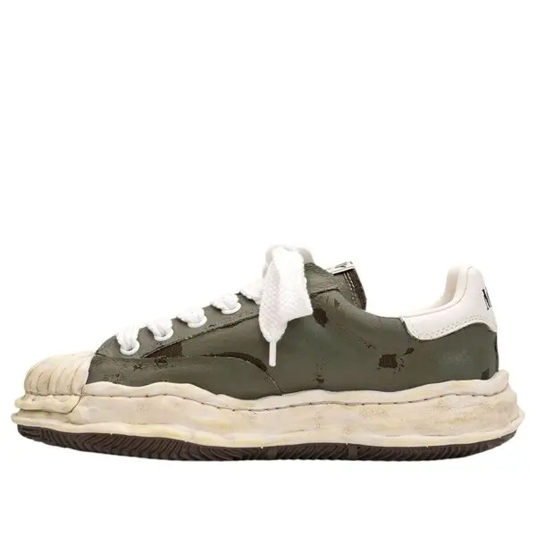 Mihara Yasuhiro Blakey Og Sole Film Attached Canvas Low-top Sneakers - Khaki