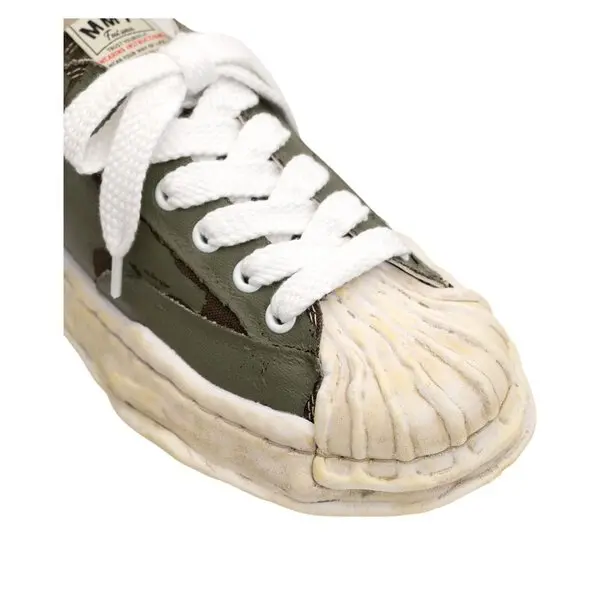Mihara Yasuhiro Blakey Og Sole Film Attached Canvas Low-top Sneakers - Khaki