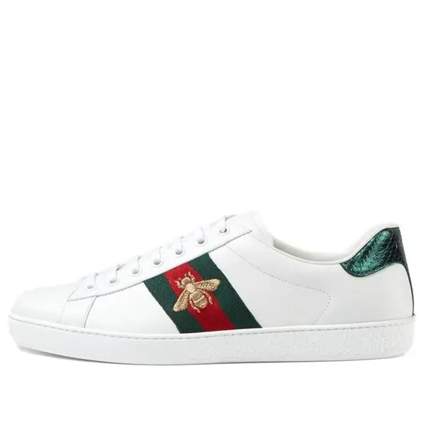 Gucci Ace Embroidered Bee Sneaker - White