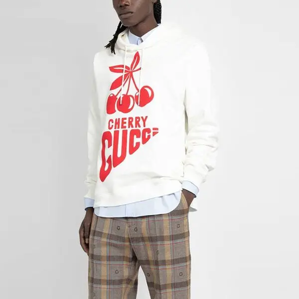 Gucci Cherry Print Cotton Hoodie