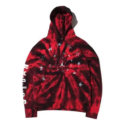 JORDAN Legacy Aj6 Printing Fleece Pullover - Black/red