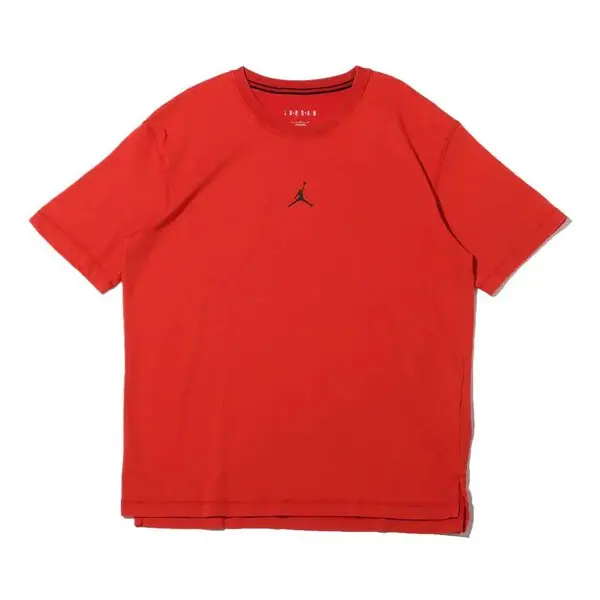 JORDAN Dri-fit Logo Quick Dry Sports Short Sleeve Red T-shirt - Multi-color