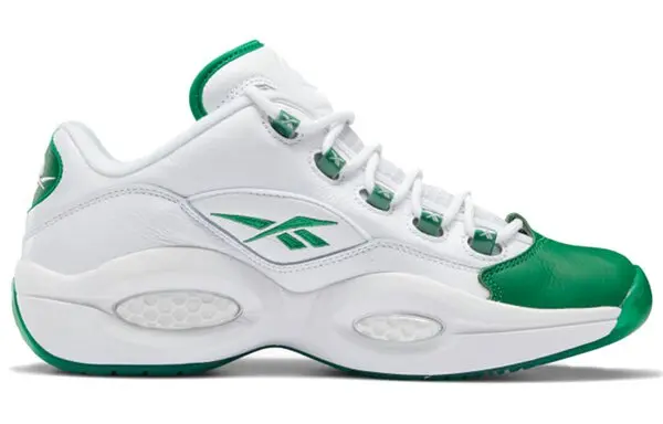 REEBOK Question Low "green Toe" Sneakers - White/green