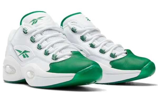 REEBOK Question Low "green Toe" Sneakers - White/green
