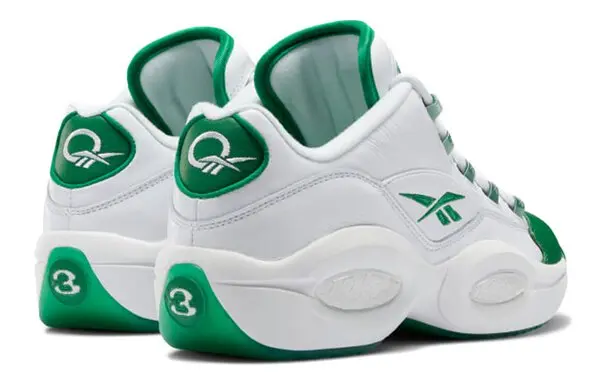 REEBOK Question Low "green Toe" Sneakers - White/green