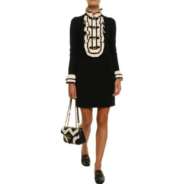 Gucci Viscose Jersey Dress With Ruffles