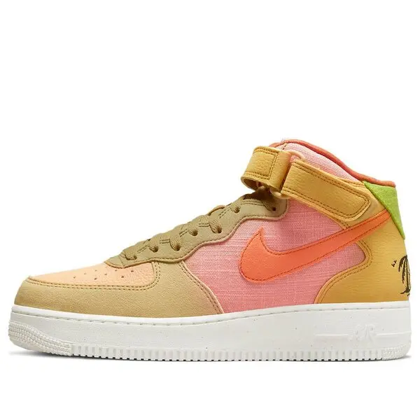 Nike Force 1 Mid '07 Lv8 Next Nature "sun Club" Sneakers - Brown/pink