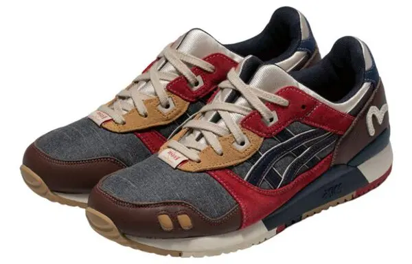 Asics Gel-lyte Iii X Evisu "red Grey Brown" Sneakers - Red/grey/brown
