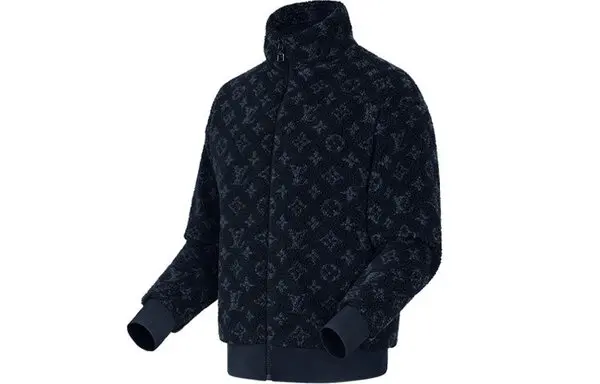 LOUIS VUITTON Monogram Jacquard Fleece Zip-through Jacket