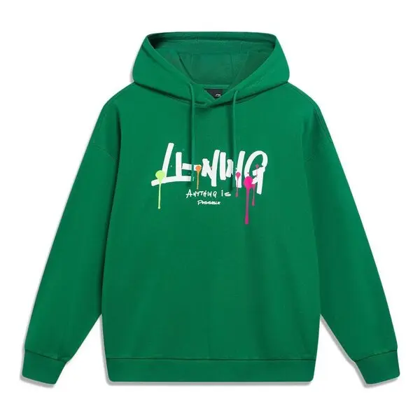 LI-NING Anything Is Possible Graphic Hoodie - Green/multi-color