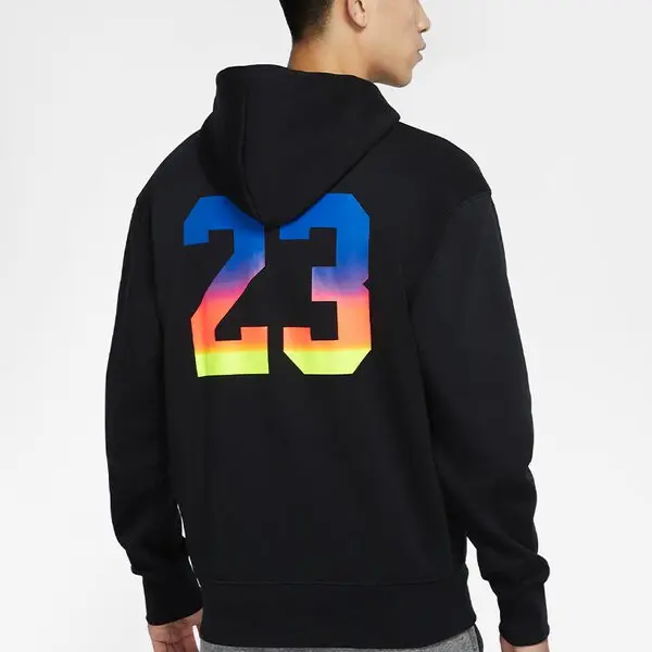 JORDAN Athletic Fleece Lined Hooded Jacket - Black