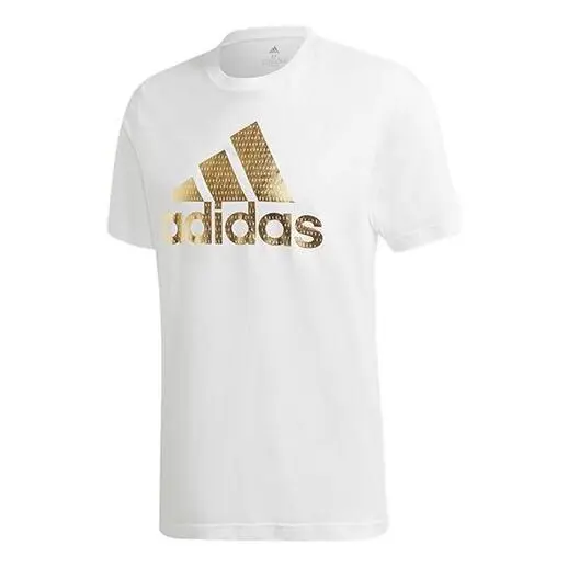 Adidas Universal Foil Letter Short-sleeve Tee - White